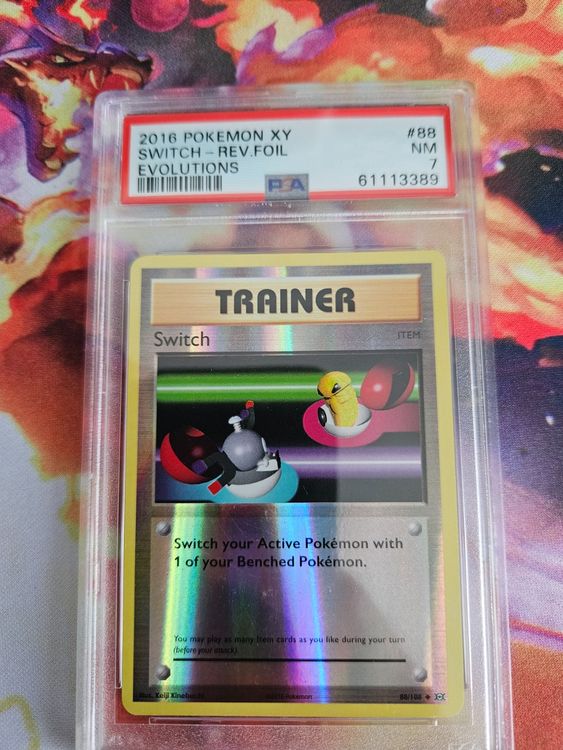 Pokemon - Trainer Switch - Evolution - 88/108 - PSA 7 | Kaufen auf Ricardo