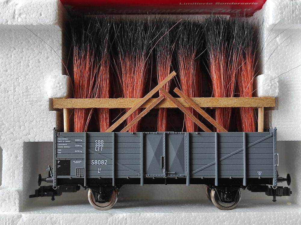 SBB 125 Jahre Gotthardbahn "Tunnelputzer-Zug" Fleischmann H0 (Neu und ...