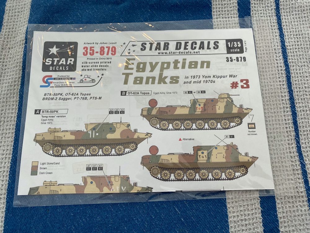 1/35 EGYPTIAN TANKS DECALS (Gebraucht) in MÜHLEDORF/SO für CHF 4.5 ...