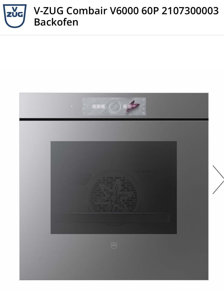 V-ZUG Combair V6000 60P AutoDoor, Pyrolyse Platinum (Neu und ...