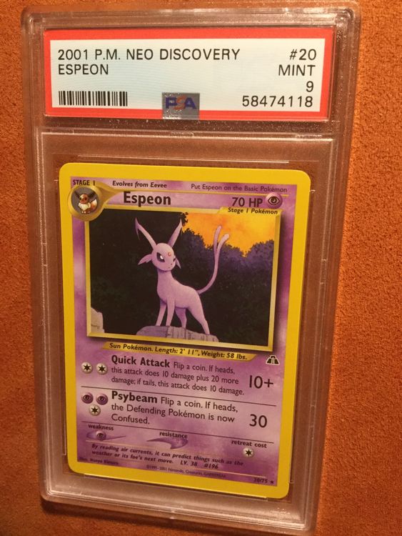 Espeon, Neo Discovery (2001), PSA 9 Mint (D'occasion) à Peseux pour CHF 60 – avec livraison ...