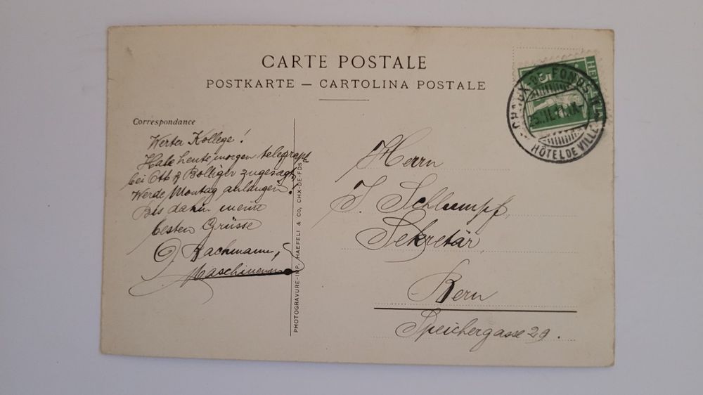 La Chaux-de-Fonds - Après l'Incendie l'Hôtel de la Fleur R34 (Gebraucht ...