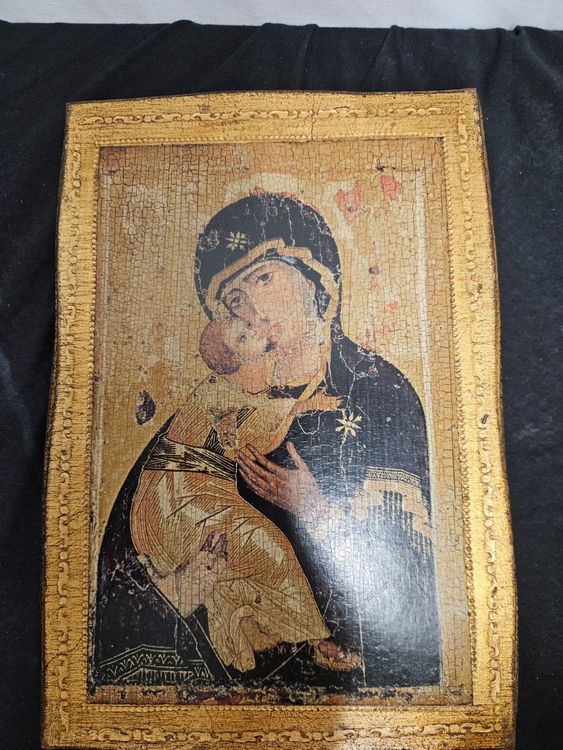 Antike Holz Ikone (Gebraucht) in Wolfertswil für CHF 30 – mit Lieferung auf Ricardo kaufen