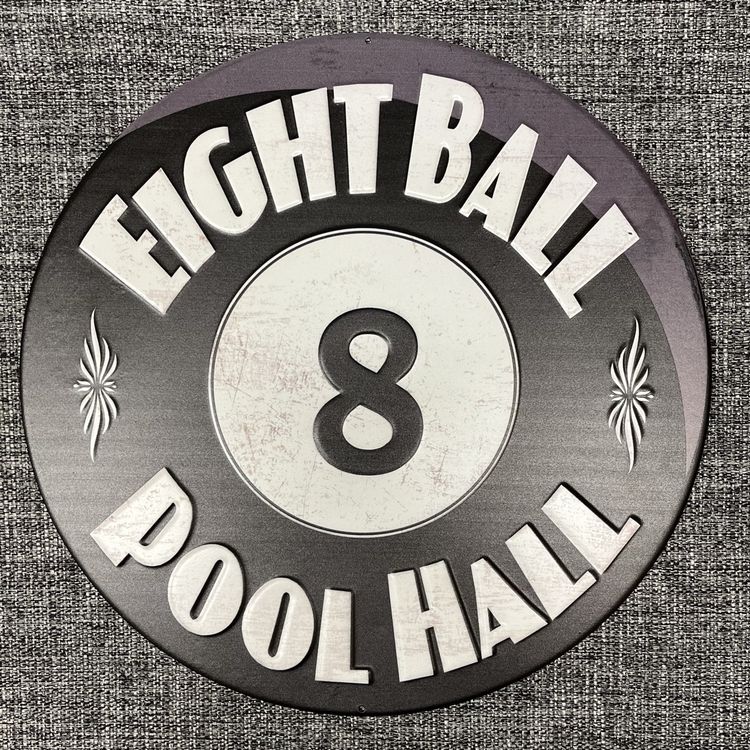 Eight Ball Pool Hall Metal Art Schild (Neu (gemäss Beschreibung)) in ...