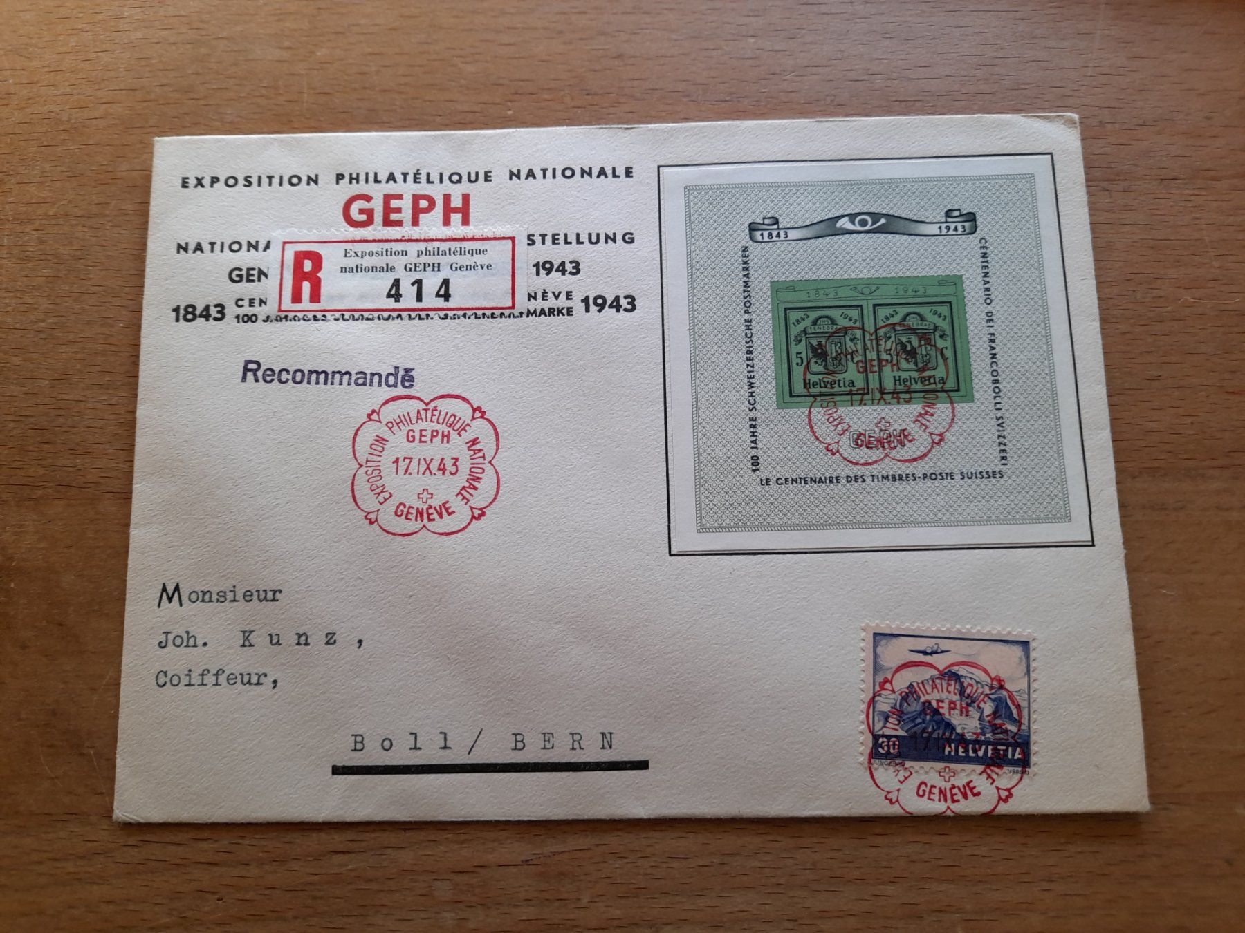 Block 10 FDC, als R-Brief gelaufen, ab 1.-!!! (Gebraucht) in Biel ...