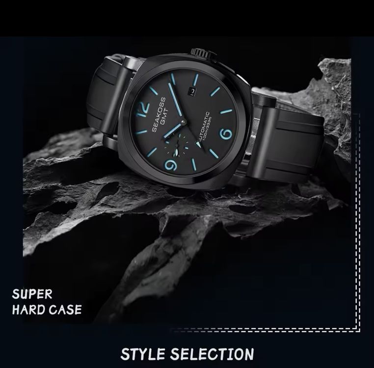 Seakoss GMT Automatik Herrenuhr, sehr robust (Neu und originalverpackt ...