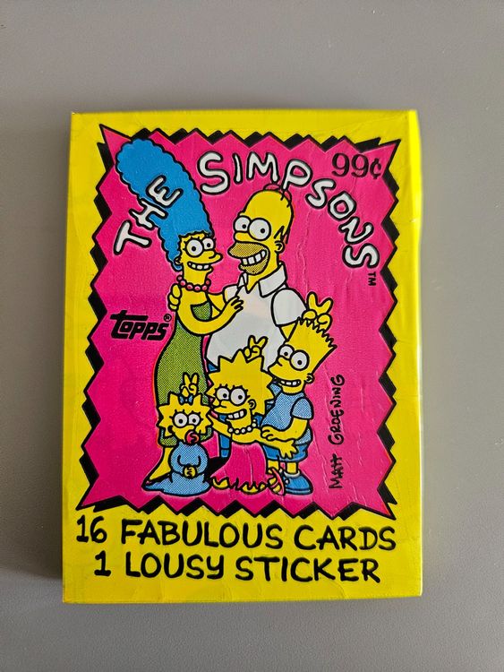 Simpsons Trading Card Packung 1990 ungeöffnet (Neu und originalverpackt ...