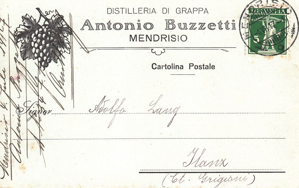 AK Distelleria di Grappa Antonio Buzzetti Mendrisio 1917 | Kaufen auf ...
