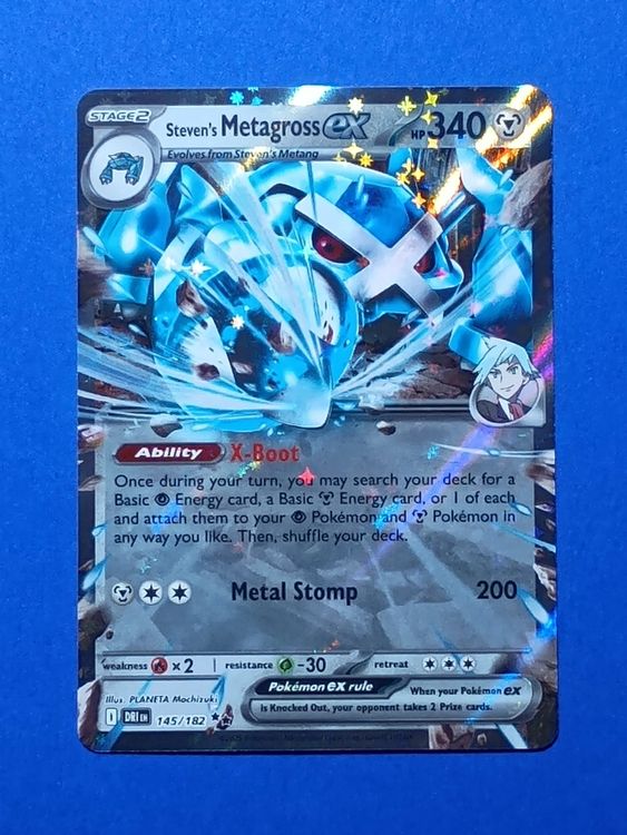 Pokemon TCG Destined Rivals Steven Metagross ex 145 🇬🇧 (Neu (gemäss ...