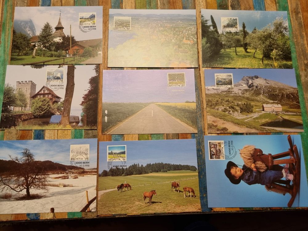 1998 9 FDC Maximumkarten Bilder der Schweiz | Kaufen auf Ricardo