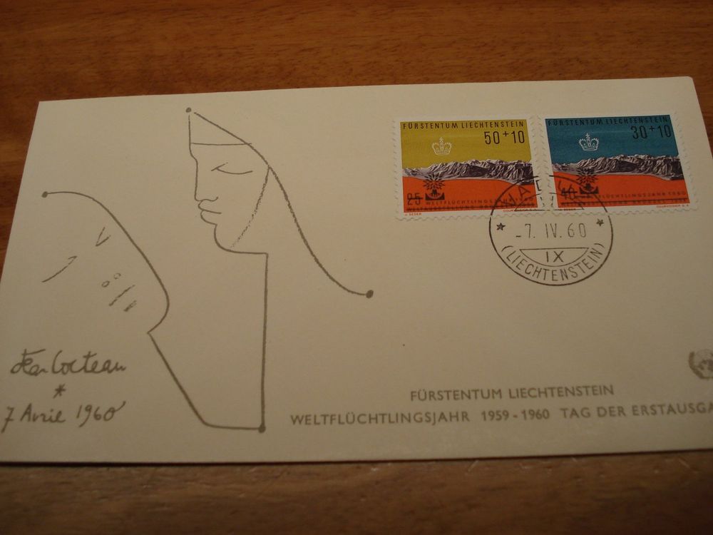 Liechtenstein 1960, FDC Weltflüchtlingsjahr, Überdruck (Gebraucht) in Niederwil AG für CHF 1 ...