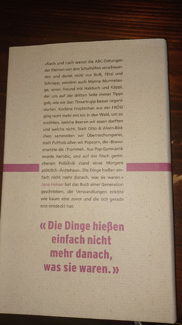 "Zonen Kinder" von Jana Hensel – Lesestoff für den Winter (Gebraucht ...