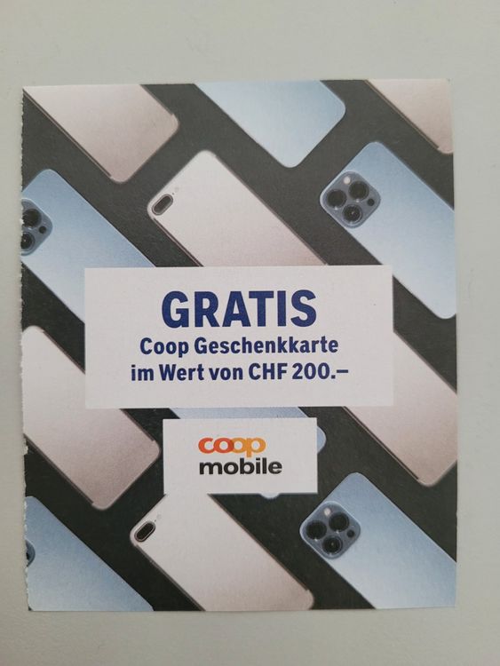 chf 200 coop gutschein für coop mobile abo-neukunden | Kaufen auf Ricardo