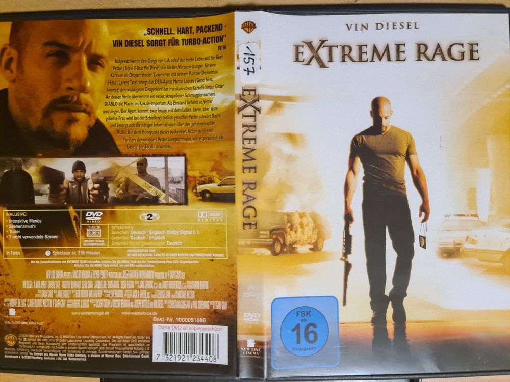 Extreme Rage DVD mit Vin Diesel Actionfilm FSK 16 (Gebraucht) in ...