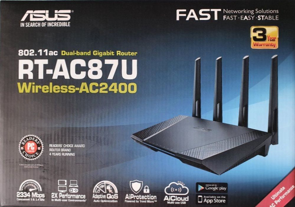 Asus Router: RT-AC87U 802.11ac Dual-Band (Neu und originalverpackt) in ...