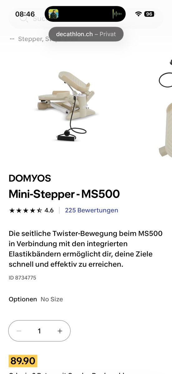 Mini-Stepper mit Expander-Bändern - Top für's Home Workout (Neu (gemäss ...