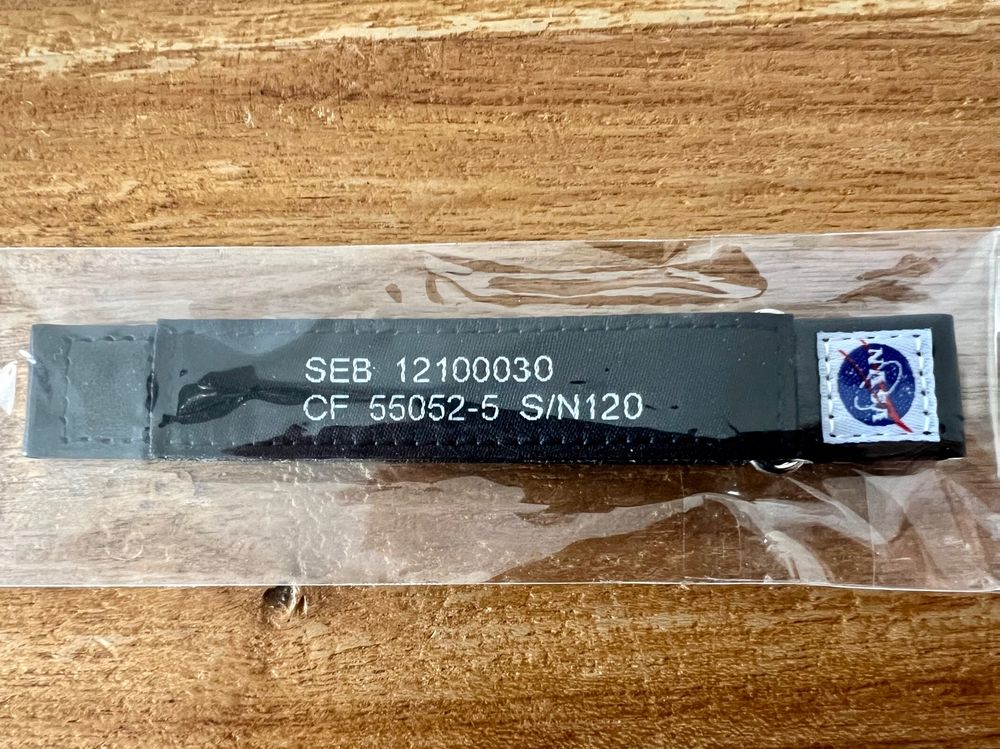 NASA 20mm black velcro strap for Speedmaster or Moonswatch (Neu und ...