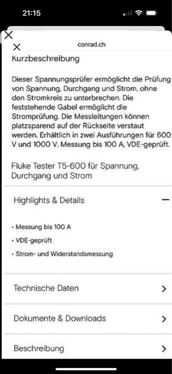 Fluke T5-600 Zweipoliger Spannungsprüfer (Neu (gemäss Beschreibung)) in ...