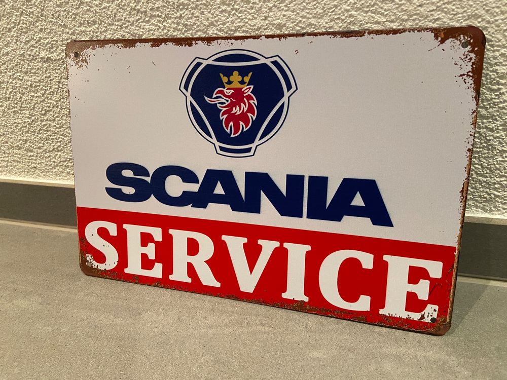 SCANIA SERVICE METALL Schild Blech NEU! (Neu und originalverpackt) in ...