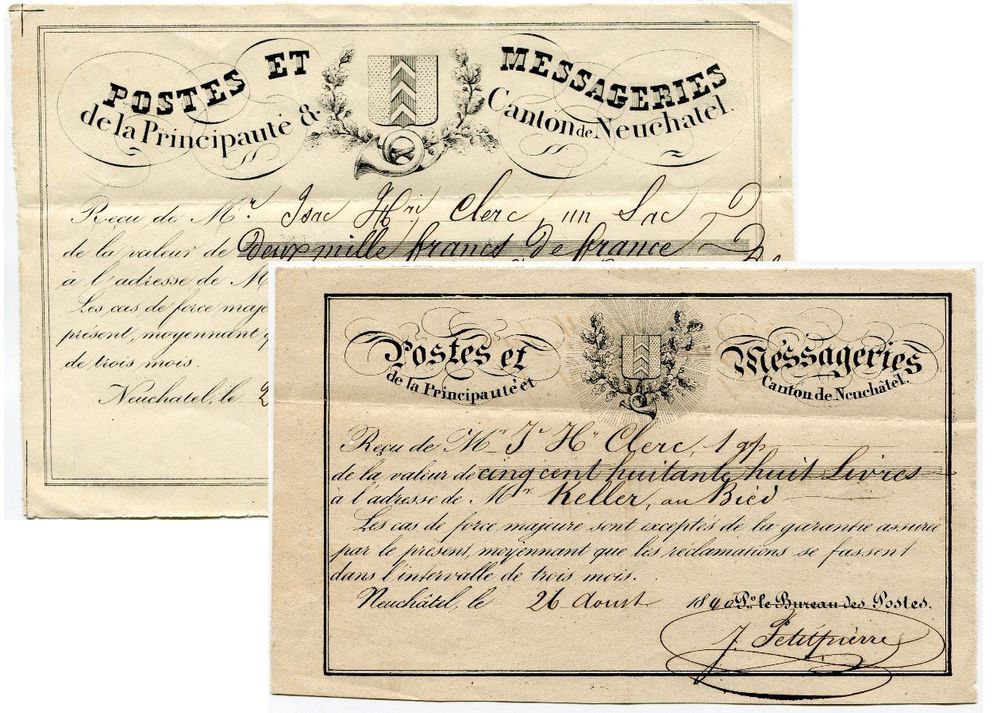 Poste et Messageries Neuchatel 2 Scheine | Kaufen auf Ricardo