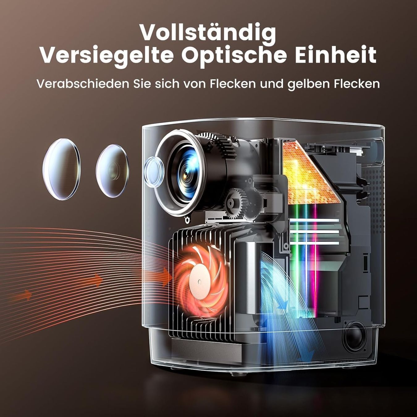 Mini Beamer Full HD mit WiFi 6 & Bluetooth, Zoom (Neu und ...