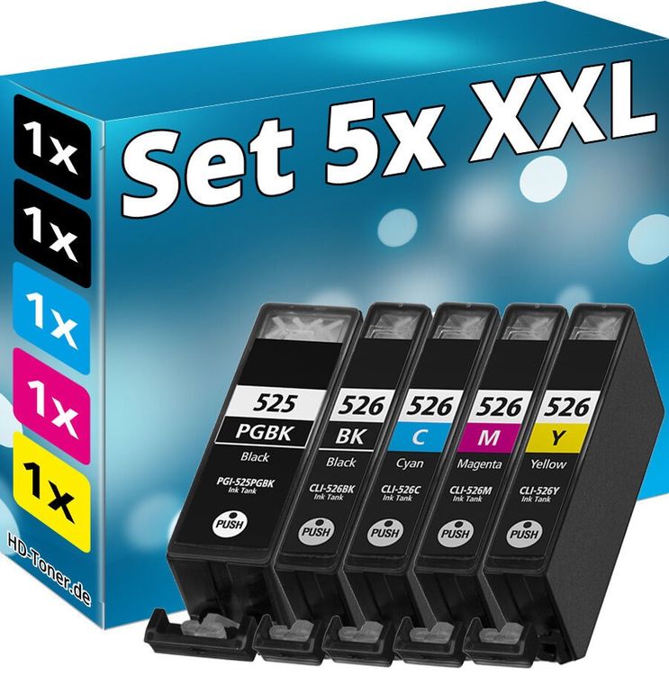 5x CANOn 525 526 PIXMA IP4800 IP4850 MG6150 IP4800 (Neuf avec emballage ...
