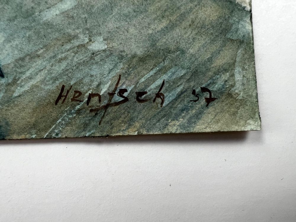 Dorflandschaft Aquarell Signiert. | Kaufen auf Ricardo