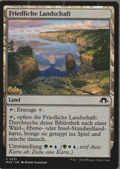 TCG Magic The Gathering MTG MH3 0231 Friedliche Landschaft (Neu (gemäss ...