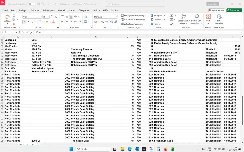 Whisky und Whiskey (Details und Menge gemäss Liste) (Neu und ...