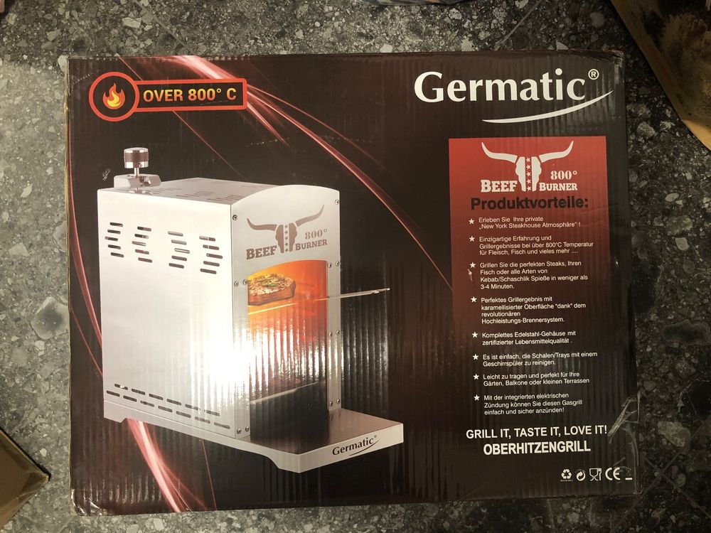 Germatic Beef Burner Germatic 800° Grill (Neu und originalverpackt) in ...