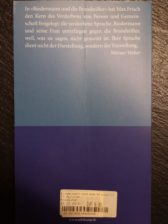 Max Frisch: Biedermann und die Brandstifter - Theater (Gebraucht) in ...