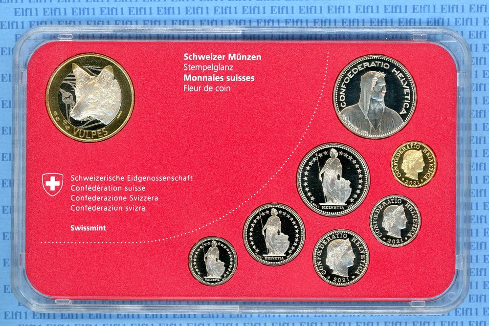 CHF-Münzsatz 2021 stgl Jahrgangssatz (Neu und originalverpackt) in Widnau für CHF 56 – mit ...