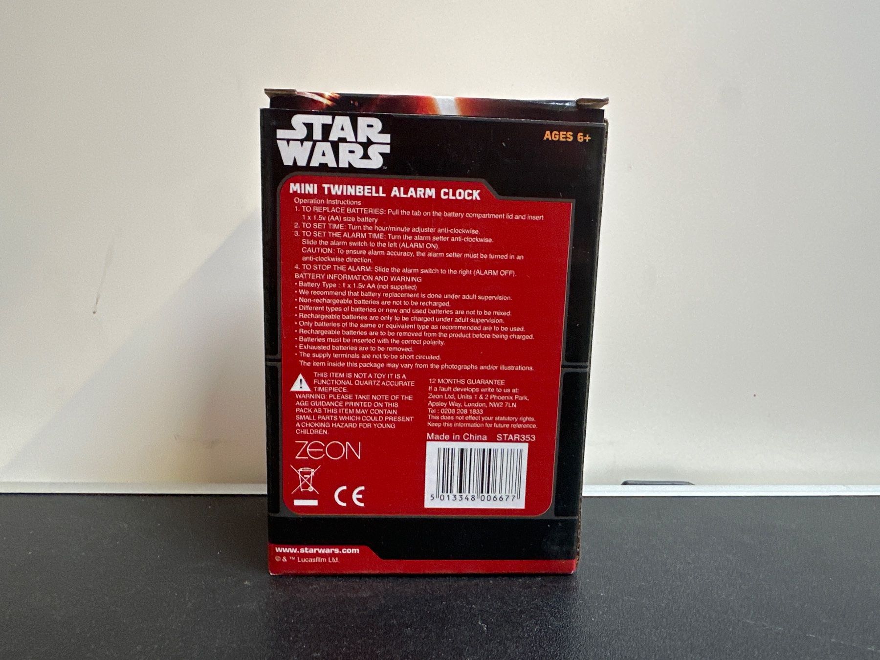 Neu Kinderwecker Star Wars von Disney (1x) (Neu (gemäss Beschreibung ...