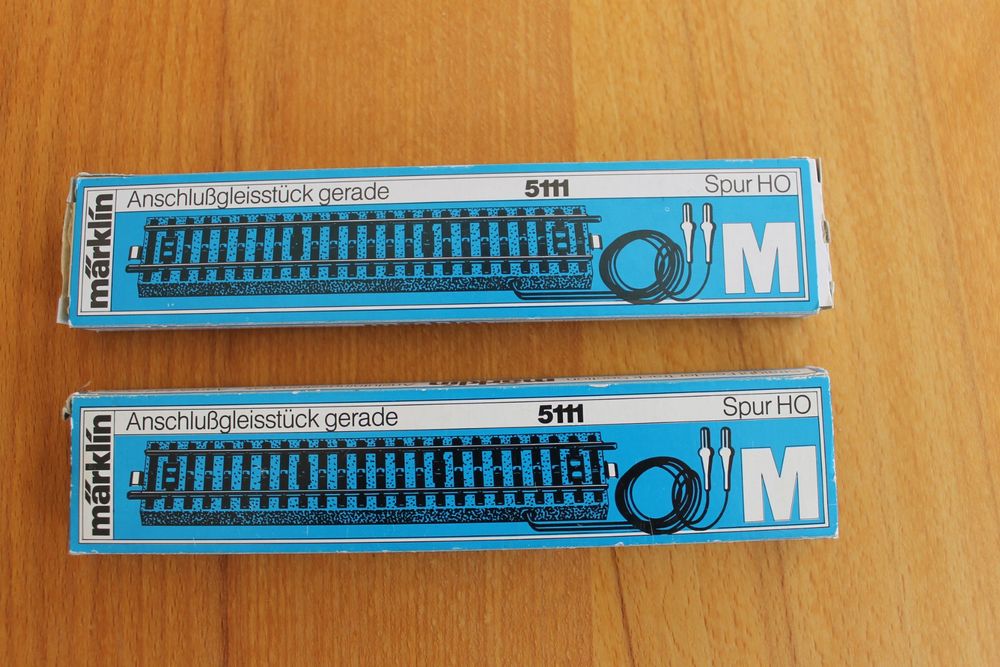 2 x Märklin 5111 - Anschlussgleise für M-Gleis mit OVP (Gebraucht) in ...