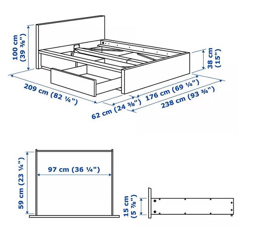 Ikea Malm Bett Masse