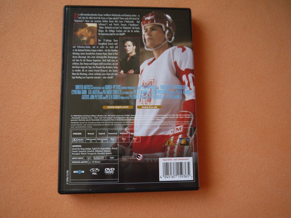 BODYCHECK-Patrick Swayze/Rob Lowe-selten (Gebraucht) in Hagendorn für ...