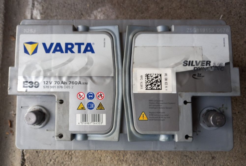 Varta A7 E39 Silver Dynamic AGM - Autobatterie 12V 70Ah 760A (Gebraucht ...