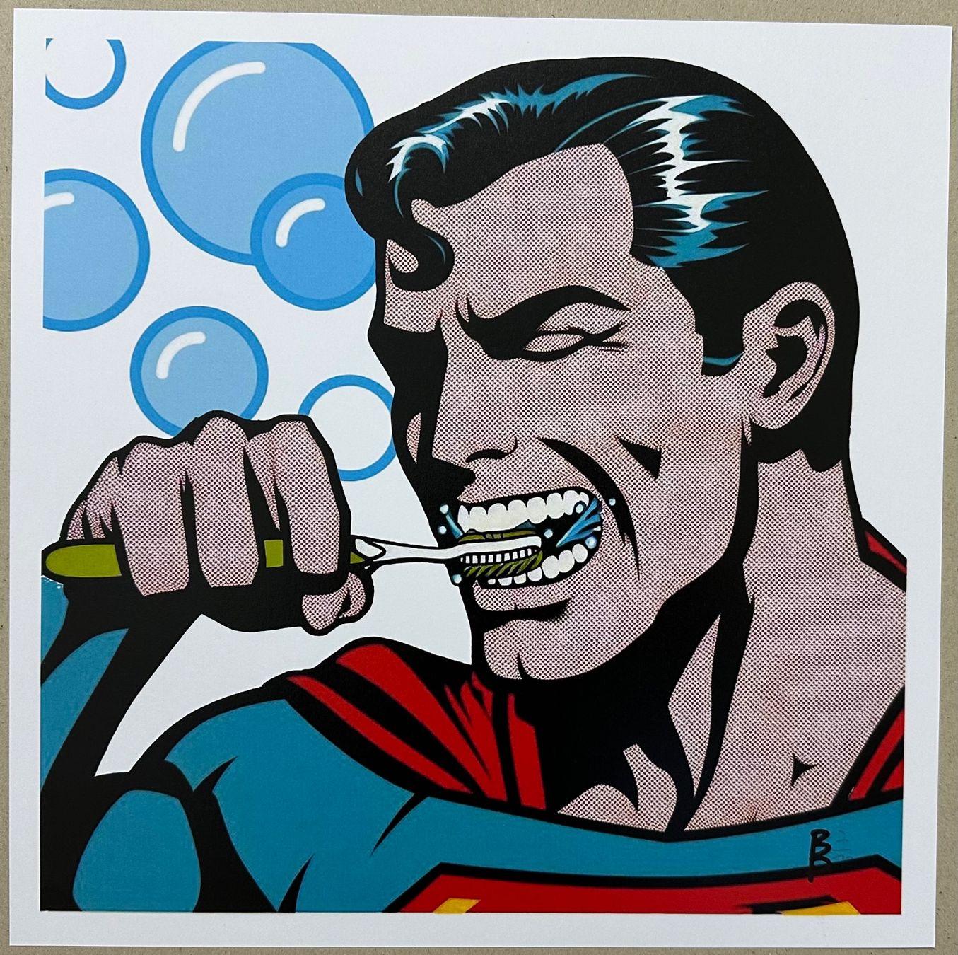 Bit Dancer: Superman „Strahlend“, POP Art, signiert 7/10 (Neuf (Voir ...
