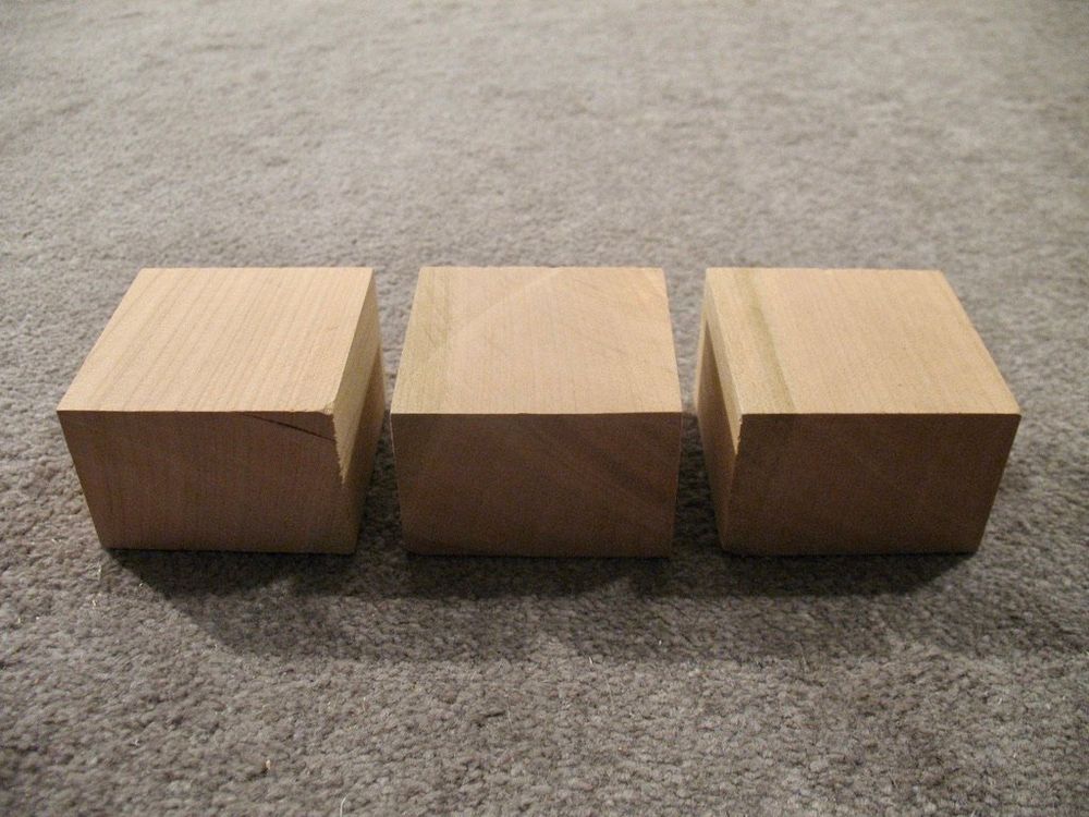 3x Holz Quader Klotz Würfel Sockel Kirschholz massiv | Kaufen auf Ricardo