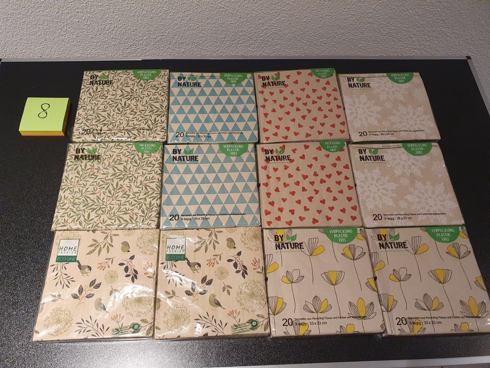 Servietten - 12 Packungen - 33cm x 33cm (Neu und originalverpackt) in ...