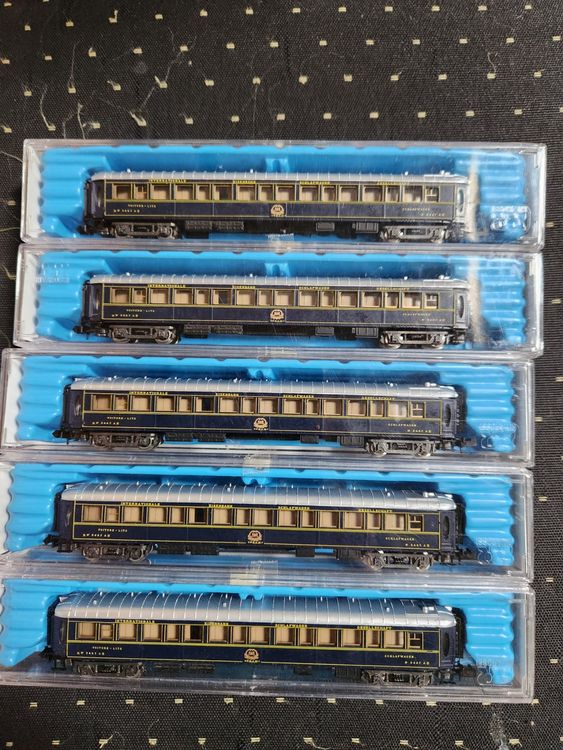 5Stk Rivarossi Orient Express Schlafwagen Bleu Spur n | Kaufen auf Ricardo