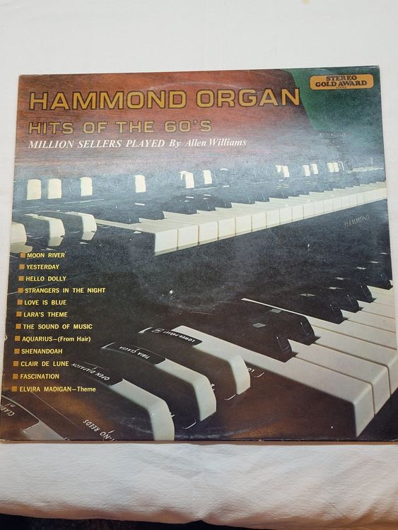 LP ALLEN WILLIAMS - HAMMOND ORGAN HITS OF THE 60'S - 1970 (Gebraucht ...