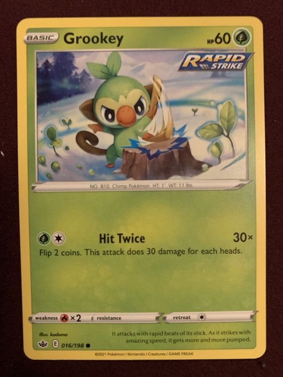 Chimpep/Grookey Pokémon Karte english (Gebraucht) in Endingen für CHF 1 ...
