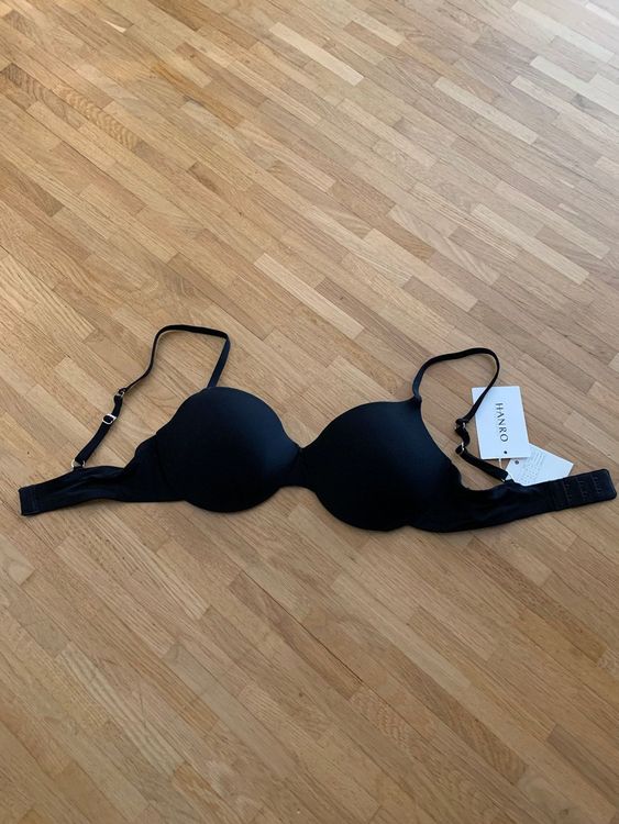 schwarzer Bügel-BH Marke "Hanro" Gr. 75B | Kaufen auf Ricardo