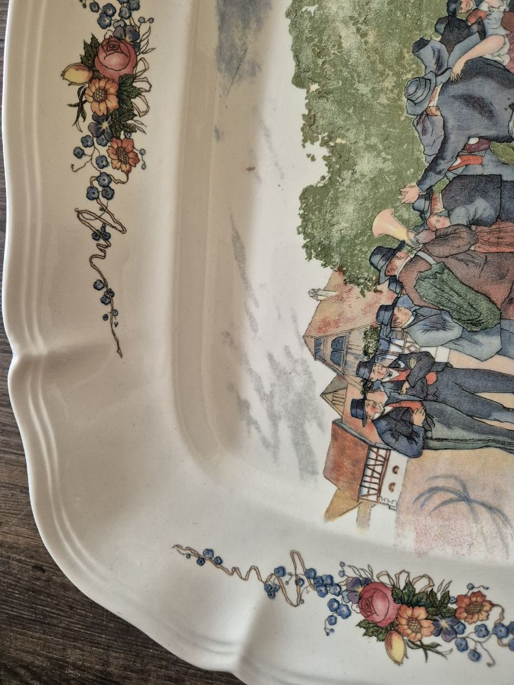 Obernai Faienceries grosse Platte, Rarität mit Trachtentanz! (Gebraucht ...