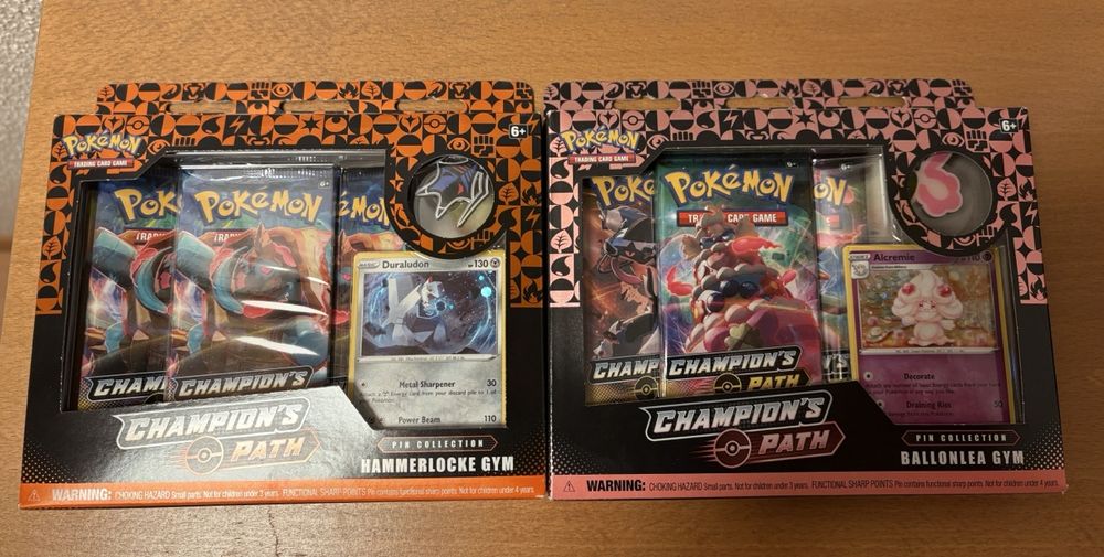Pokemon Champion's Path Pin Collection Hammerlocke/Ballonlea (Neu und ...