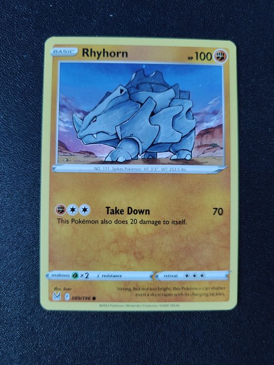 Rhyhorn 89/196 Pokémon Lost Origin 2022 (EN) ab 1.- (Gebraucht) in Mezzovico für CHF 1 – mit ...
