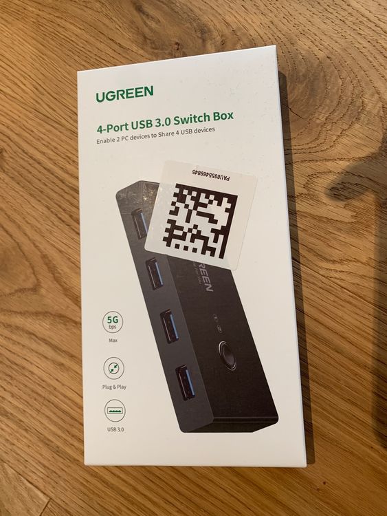 Ugreen 2 In 4 Out Sharing Switch Box (USB A) (Neu (gemäss Beschreibung ...