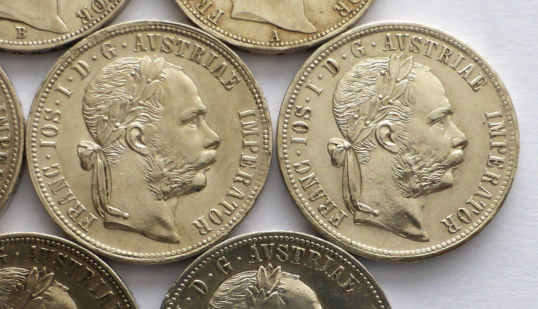 Franz Josef I - ÖSTERREICH, 10x Florin 1858-1888, Silber 900 (Gebraucht ...