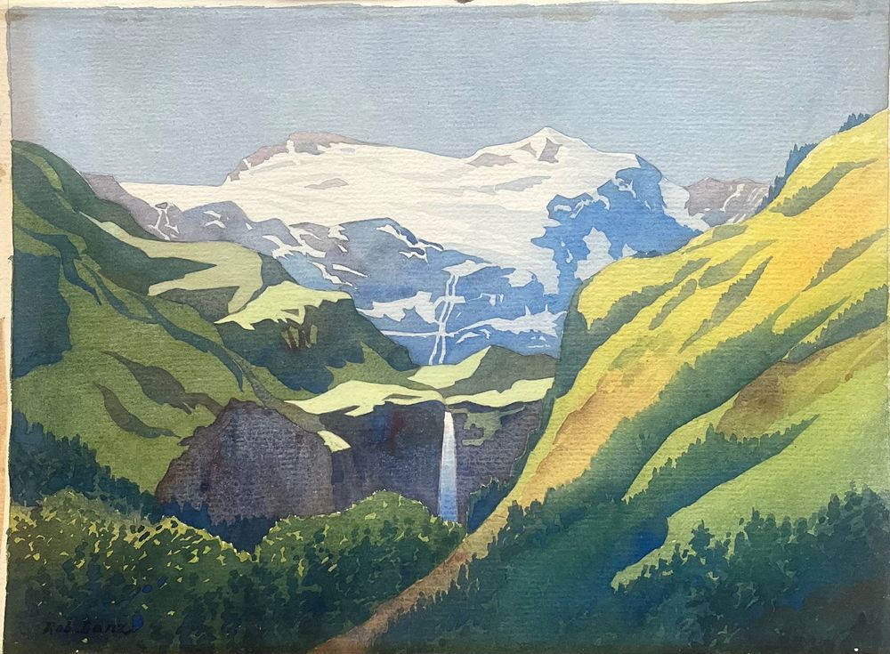 Robert Lanz (1864-1931) Berglandschafts Aquarell | Kaufen auf Ricardo